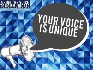 Using Voice to Communicate | PPTX
