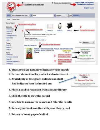 Using vu find to search the catalog in the spe library | PDF