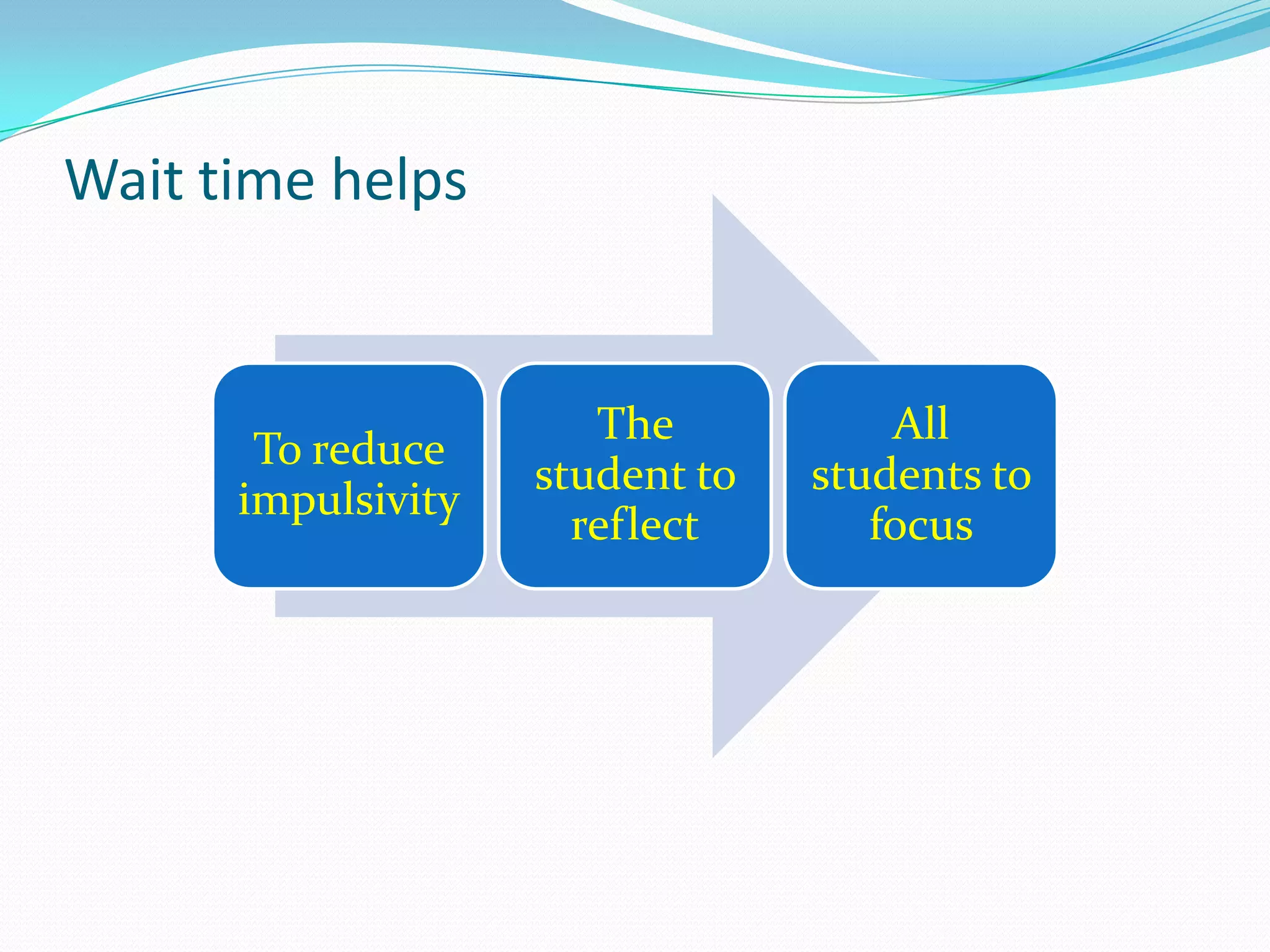 An introduction to wait time | PPTX