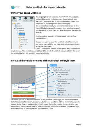 Using webblocks for popups in Outsystems Mobile | PDF