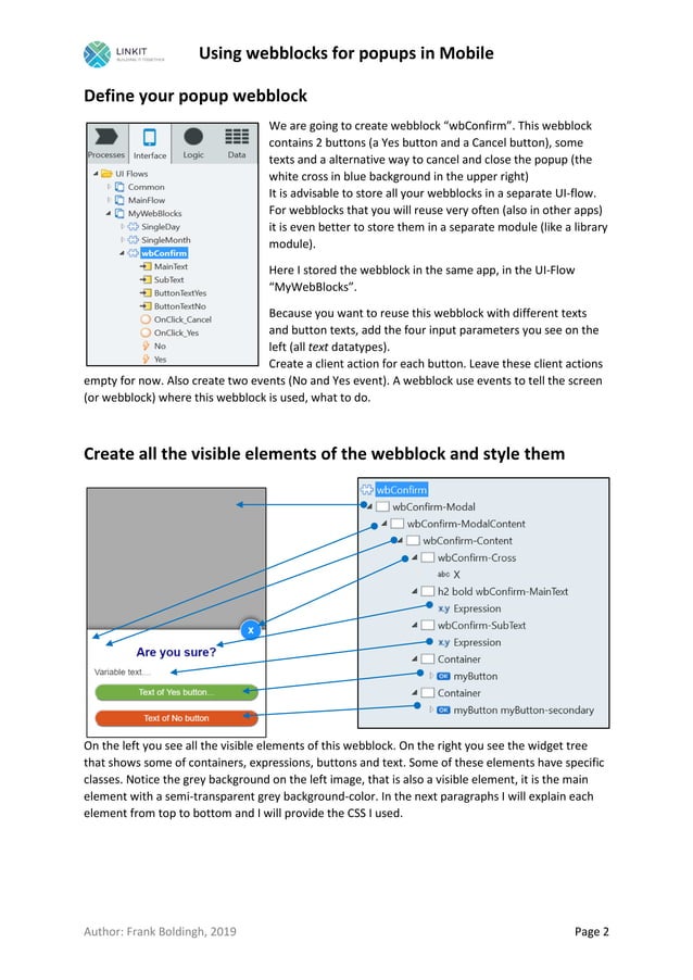 Using Webblocks For Popups In Outsystems Mobile Pdf