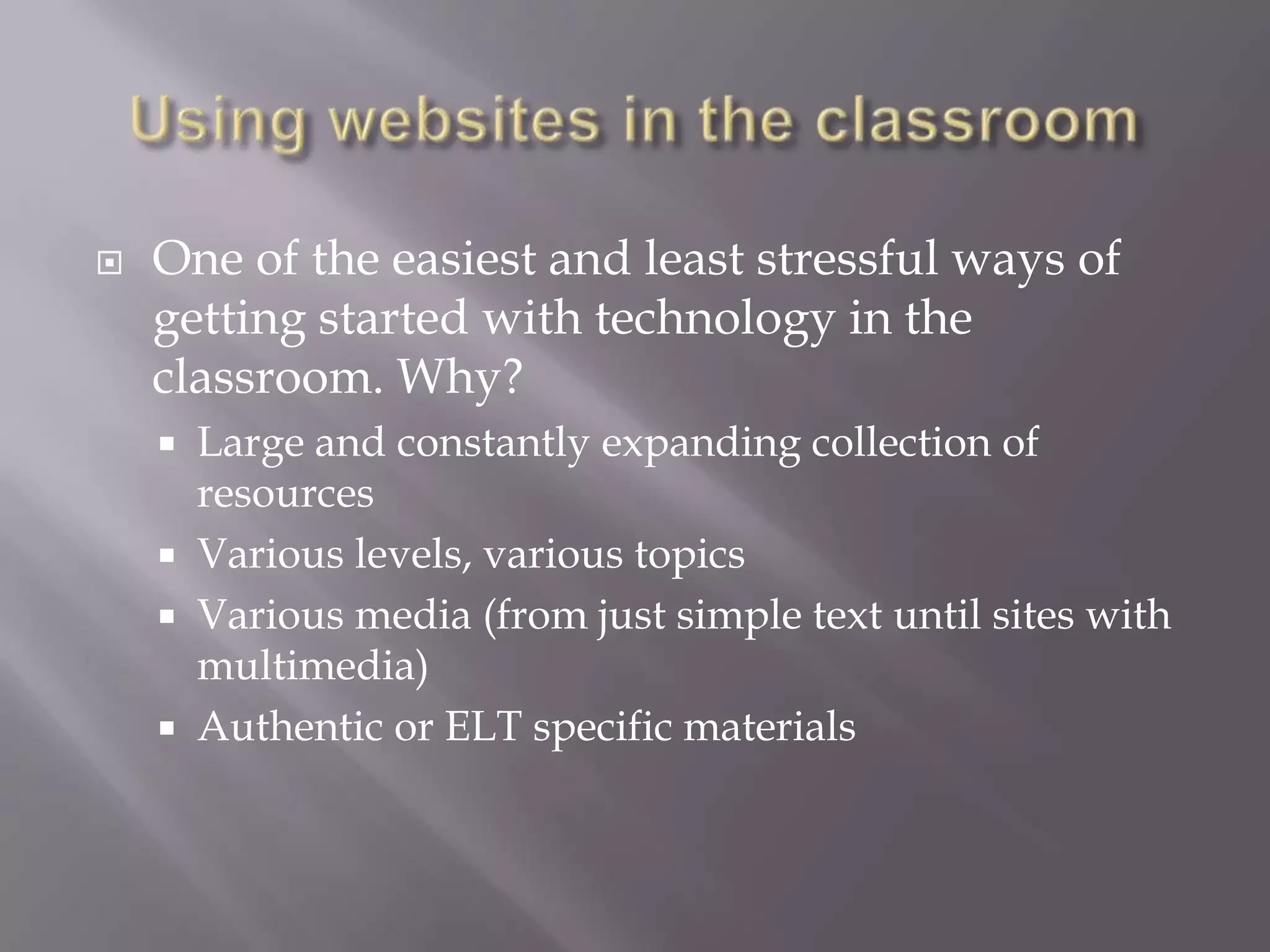 Using websites in the classroom | PPTX