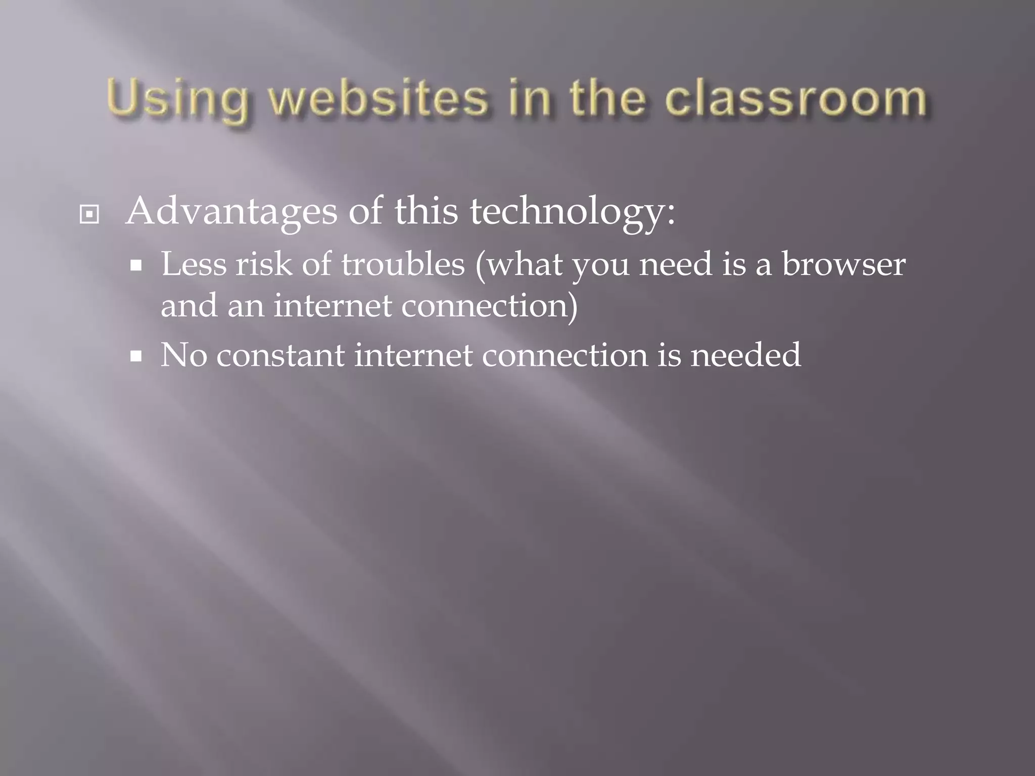 Using websites in the classroom | PPTX