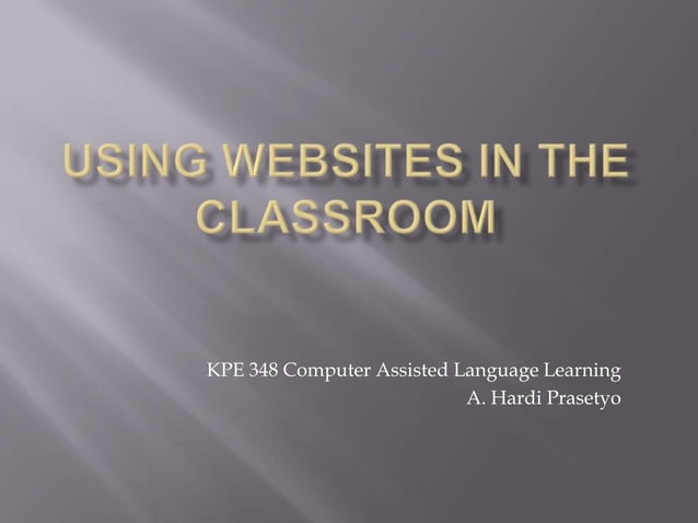 Using websites in the classroom | PPTX