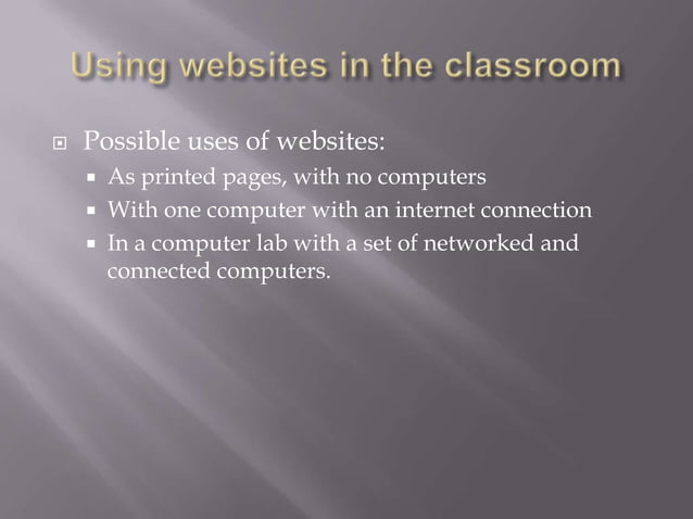 Using websites in the classroom | PPTX