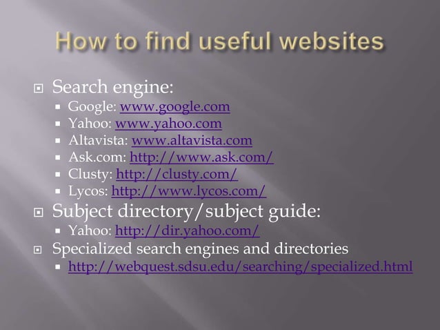 Using websites in the classroom | PPTX