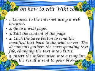 EPP 6, Quarter 1-Using Wiki , Blogs and video.pptx