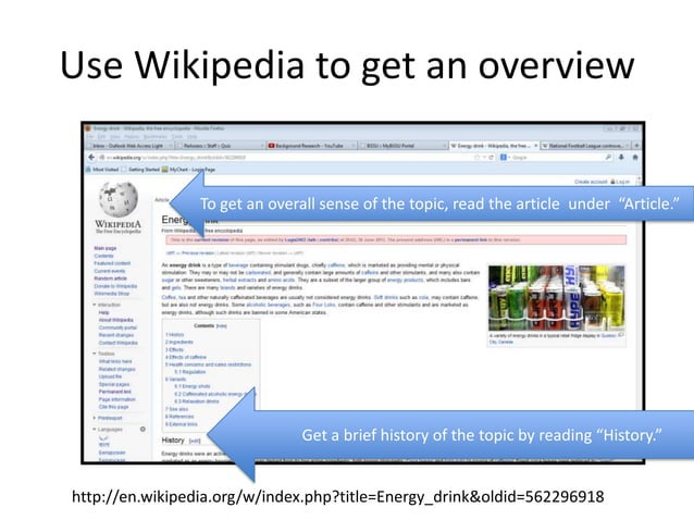 Using wikipedia for presearch | PPT