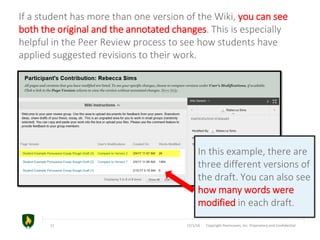 Using Wikis for peer review in Blackboard Learn | PPT