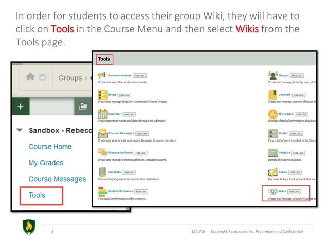 Using Wikis for peer review in Blackboard Learn | PPT
