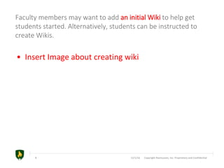 Using Wikis for peer review in Blackboard Learn | PPT