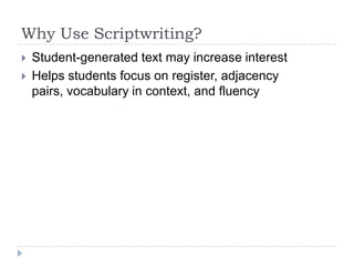 Using Wikis For Scriptwriting | PPTX