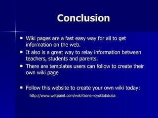 Using Wikis in the Classroom | PPT