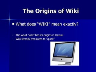 Using Wikis in the Classroom | PPT