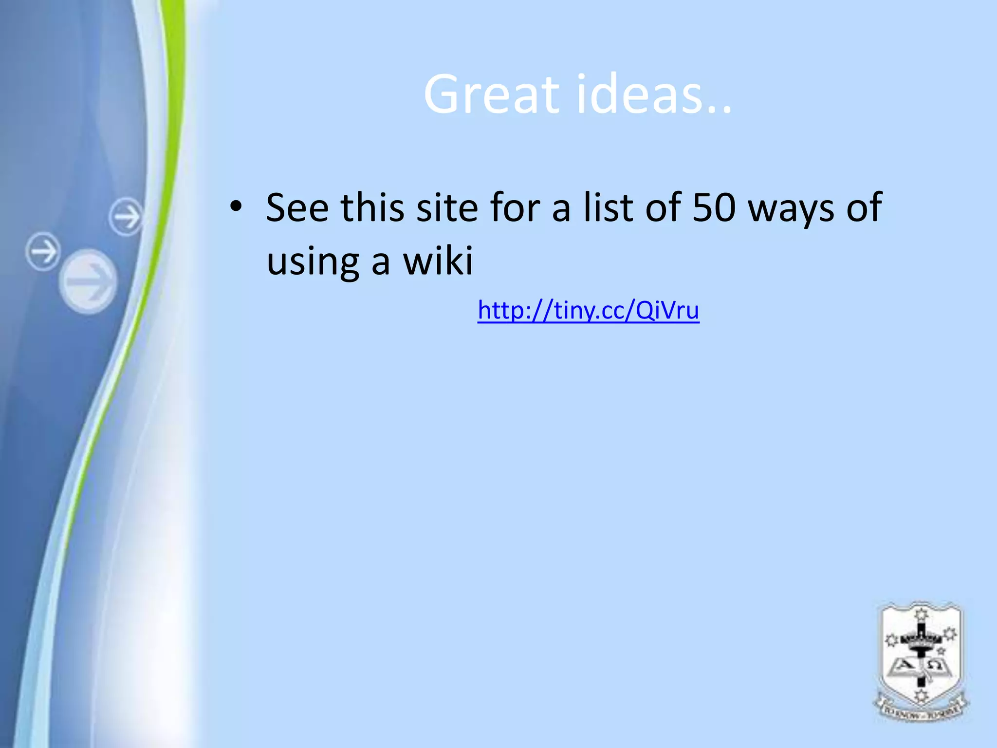 Using Wikis In The Classroom | PPTX