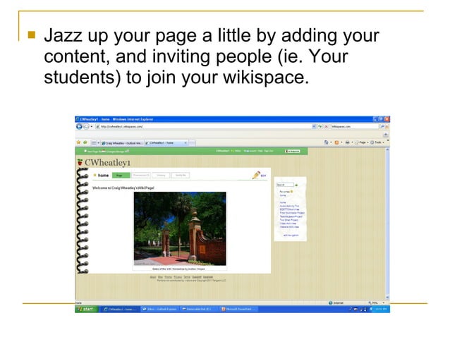 Using Wikispaces In The Classroom | PPT | Web Development | Internet