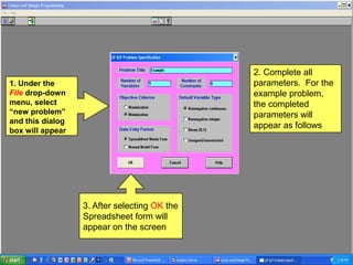 tutorial WIN QSB (guia) | PPTX