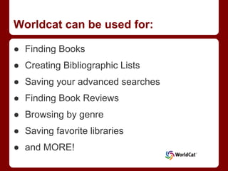 Using WorldCat | PPT