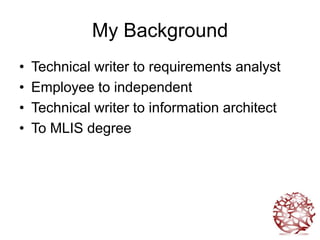 Using your mlis skills in information architecture | PPT