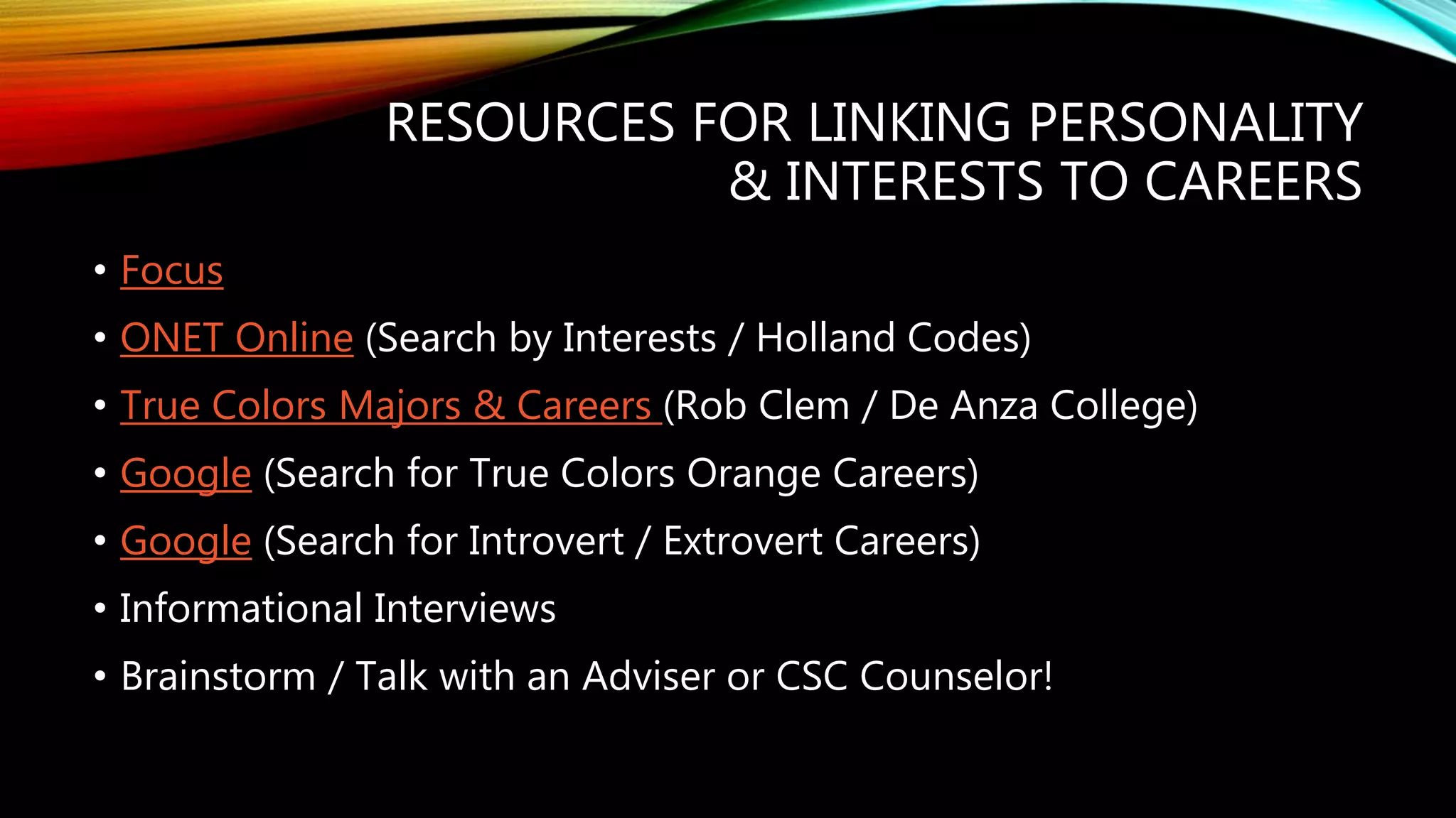 Using Your Personality & Interests to Drive Career Choice | PPTX