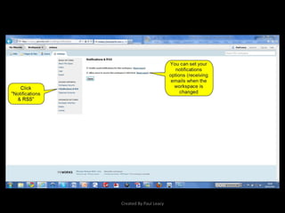 Using your wiki tutorial (pbworks) | PPT