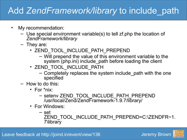 Using Zend_Tool to Establish Your Project's Skeleton | PPT | Programming Languages | Computing