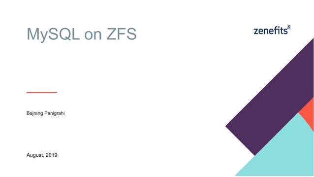 Using ZFS file system with MySQL | PPT