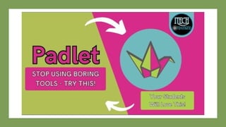 Padlet is a great educational tool used to upload, organize, and share documents with your ...