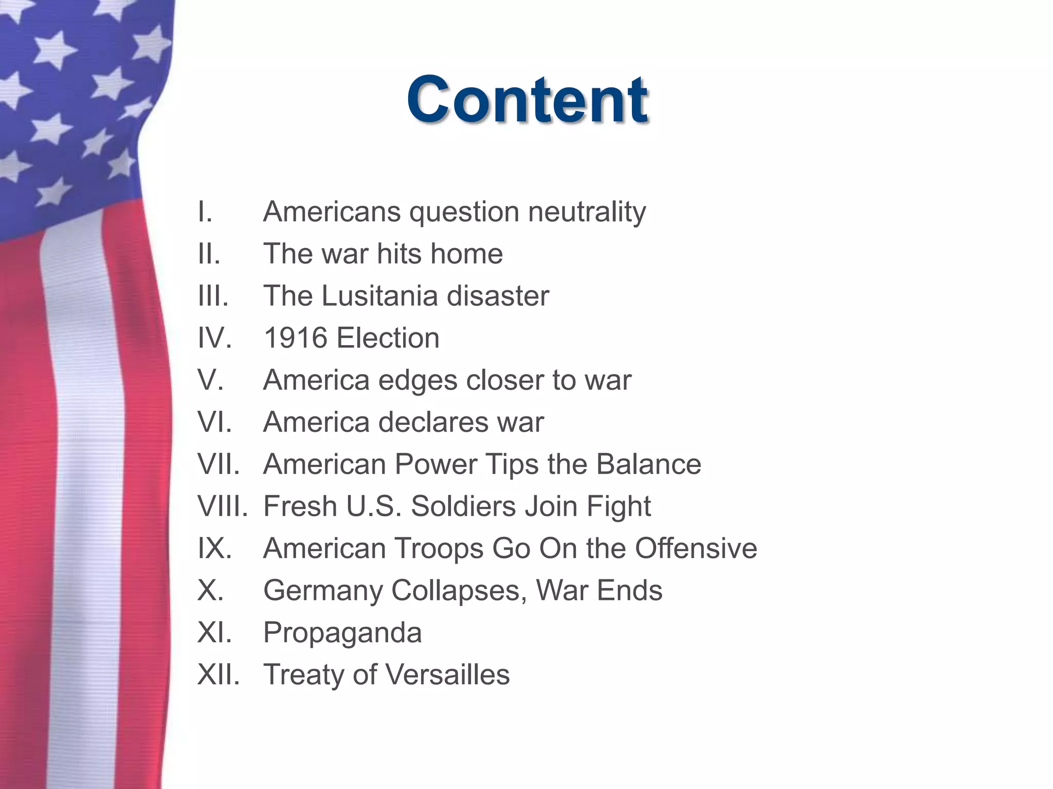 Us involvement in ww1 | PPTX