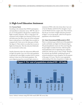 Inter-generational and regional differentials in higher education in India | PDF