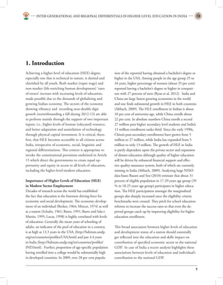 Inter-generational and regional differentials in higher education in India | PDF