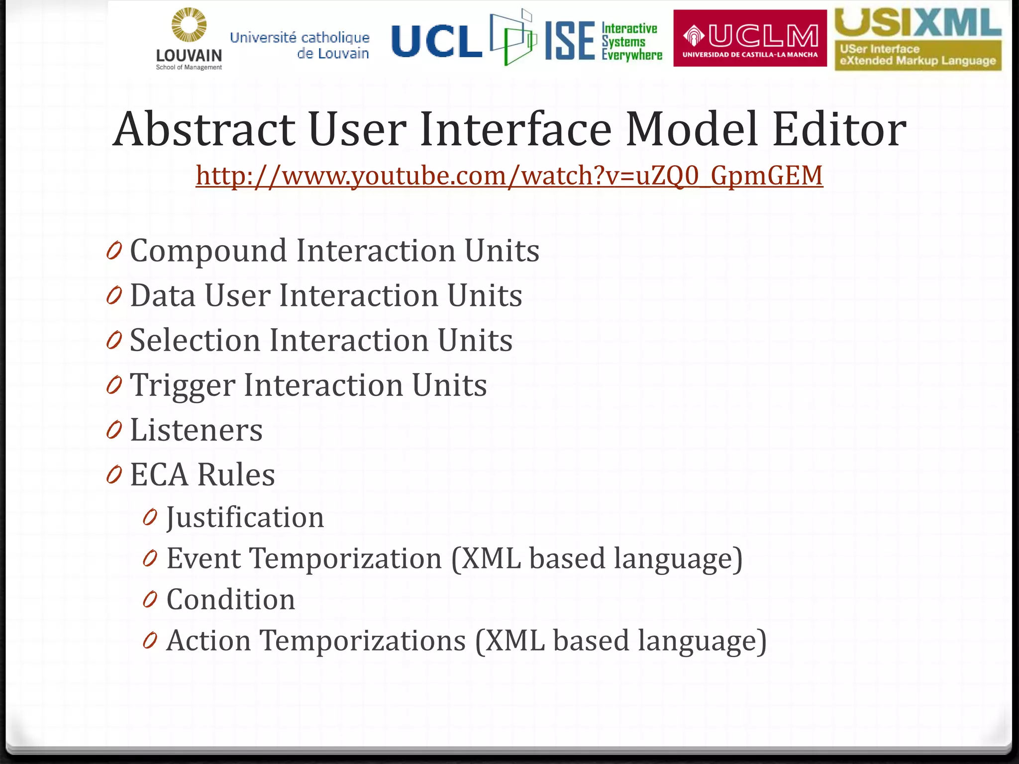UsiXML Eclipse-based Model Editors | PPT | Free Download