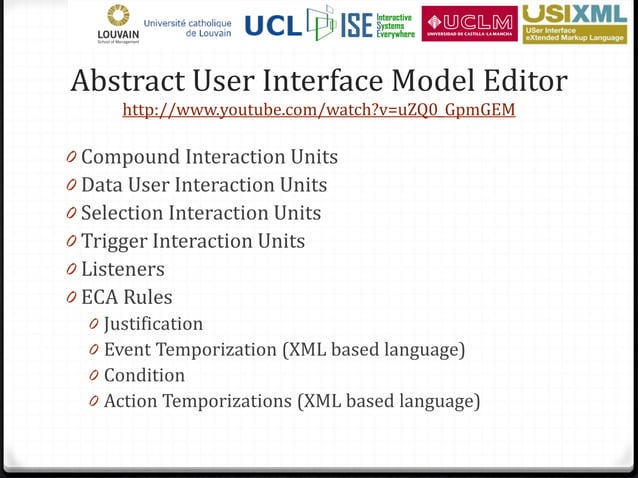 UsiXML Eclipse-based Model Editors | PPT