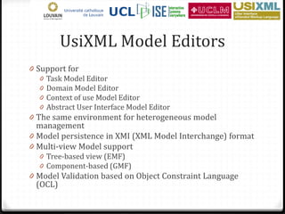 UsiXML Eclipse-based Model Editors | PPT