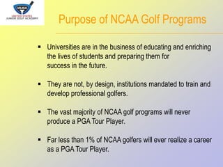 USJGA Golf - University College Presentation | PPT