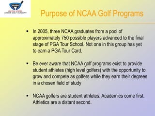 USJGA Golf - University College Presentation | PPT