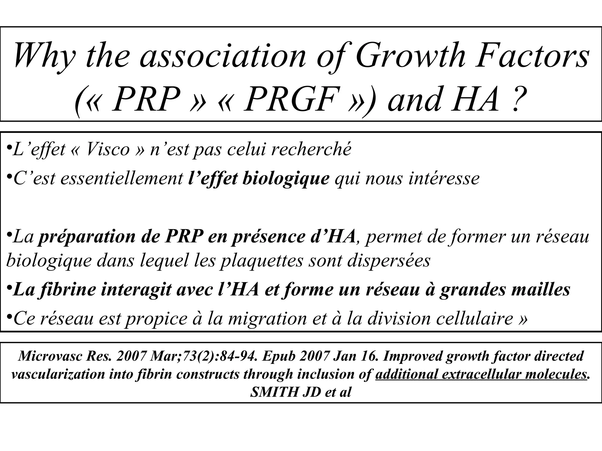 Use of PRP-HA for the Treatment of Articular and Peri-Articular ...