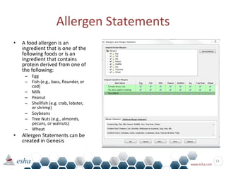 Creating FDA Compliant Nutrition Facts Labels with Genesis R&D | PPTX