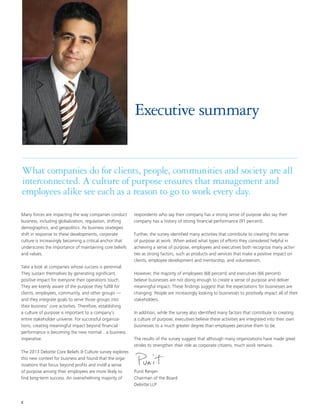 Deloitte Core Beliefs and Culture Survey | PDF