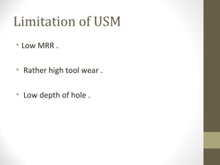 USM Ultra Sonic Machinig | PPT