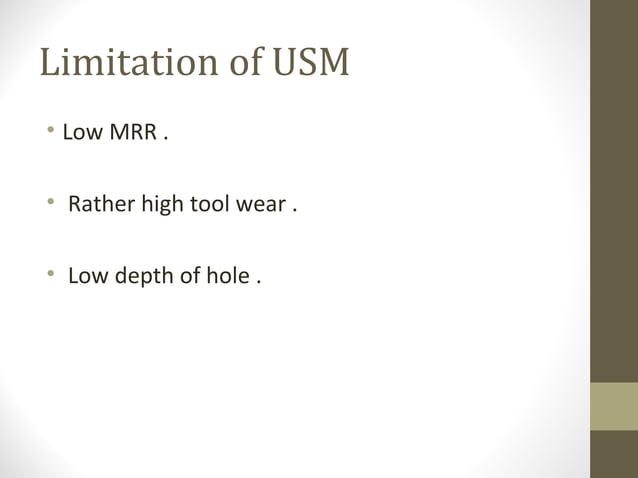 USM Ultra Sonic Machinig | PPT
