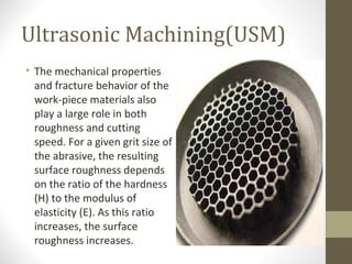 USM Ultra Sonic Machinig | PPT