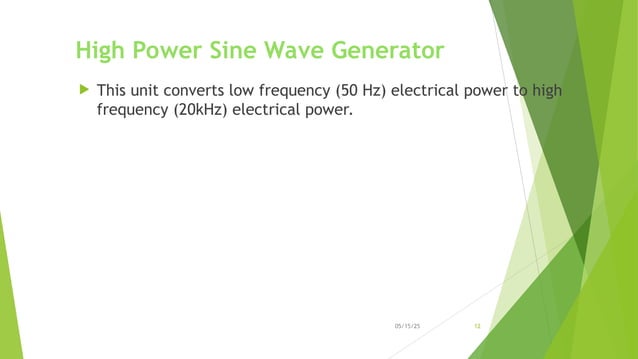 High Power Sine Wave Generator Ultrasonic | PPT