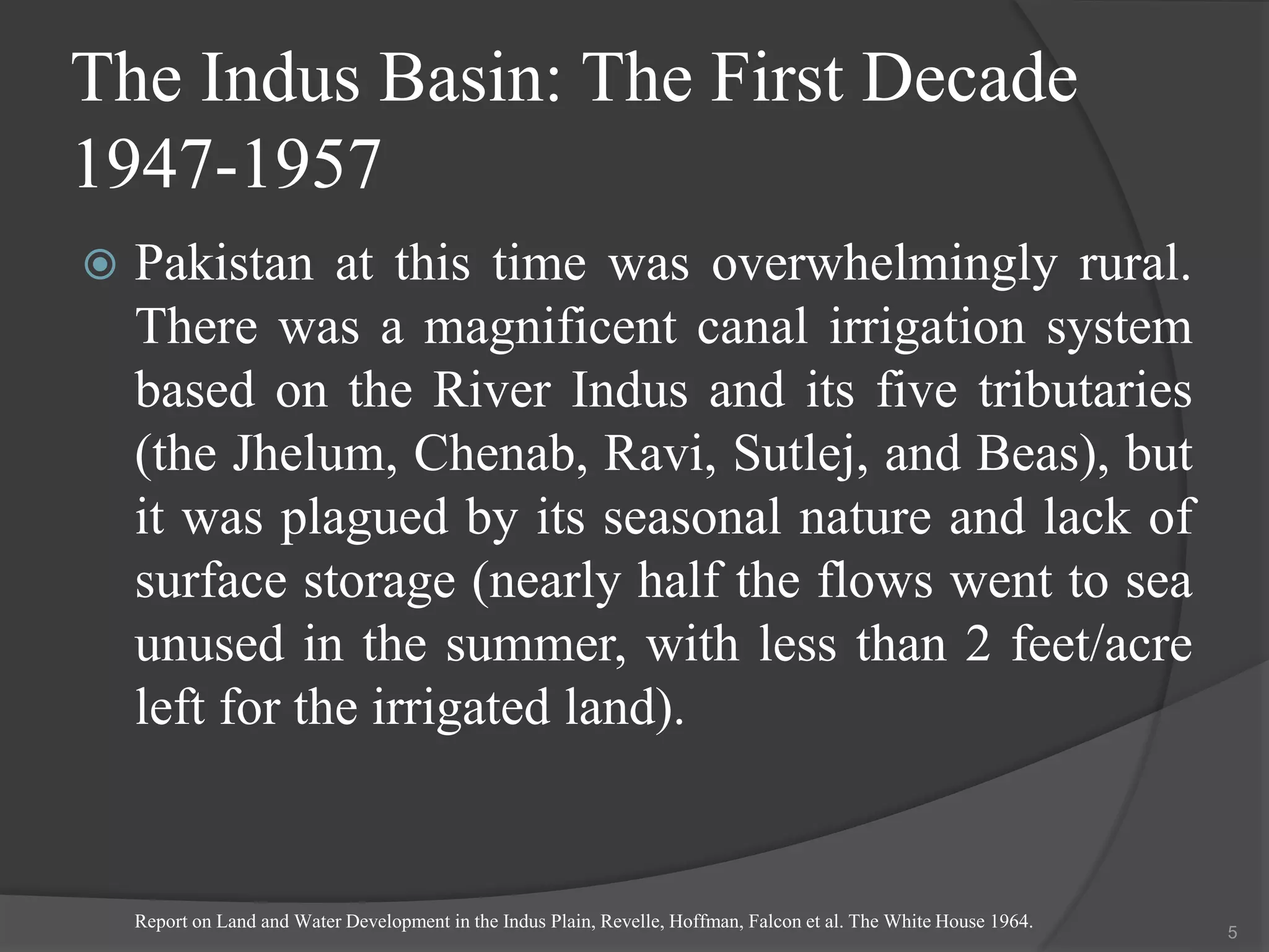 pakistan indus basin irrigation system | PPTX