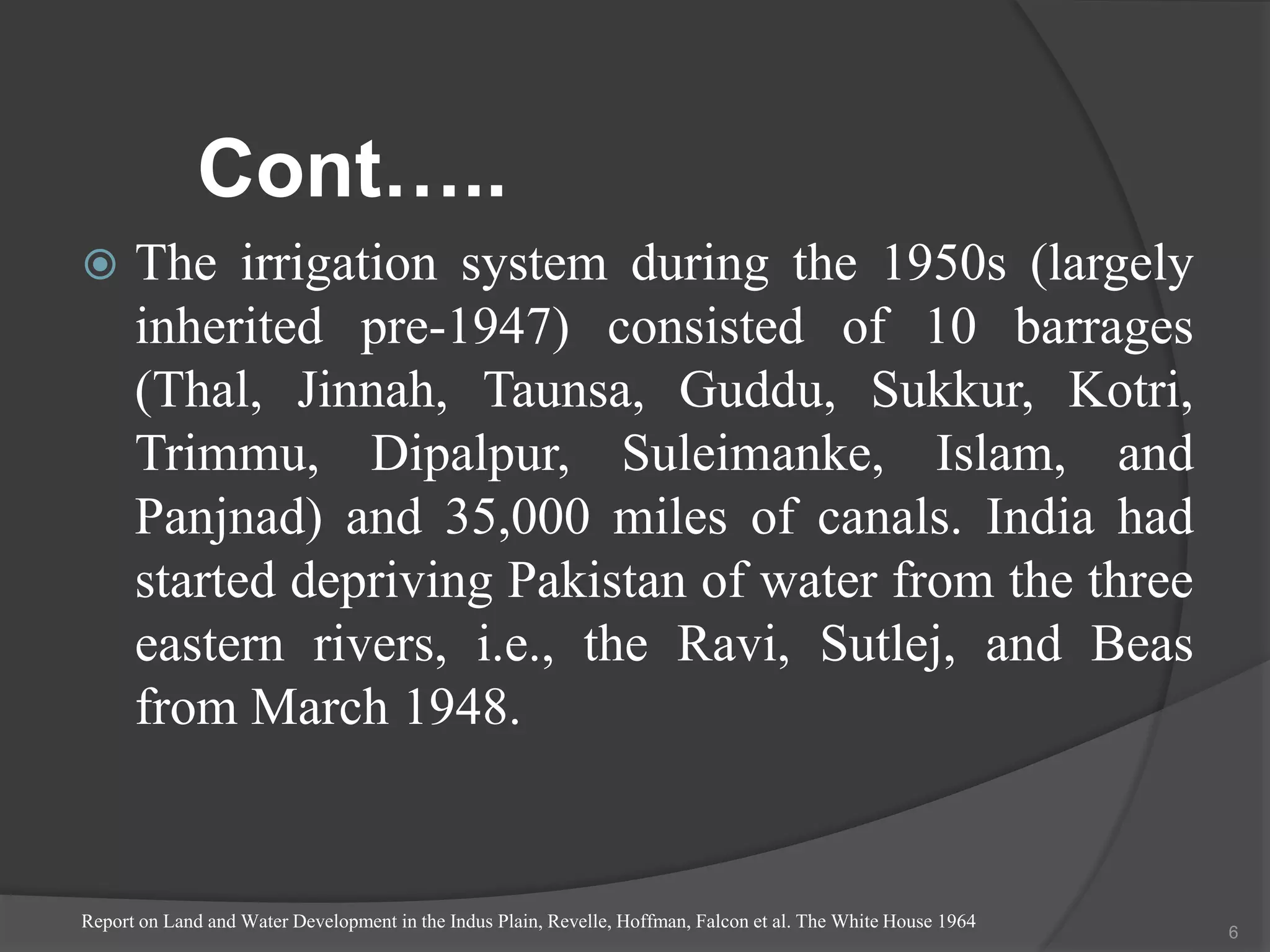 pakistan indus basin irrigation system | PPTX