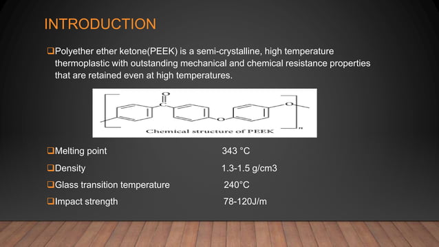 PolyEther Ether Ketones | PPTX | Chemistry | Science