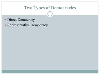 Five major forms of government's in today's world | PPT