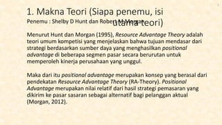 Materi Kuliah Pemasaran Teori RATOC - Resource Advantage Theory | PDF