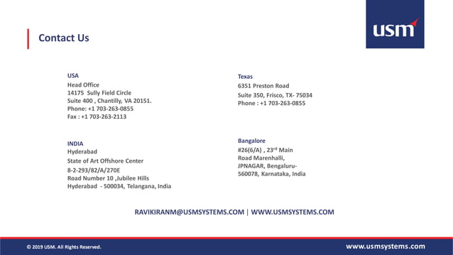 Usm business systems overview 2019 | PPT
