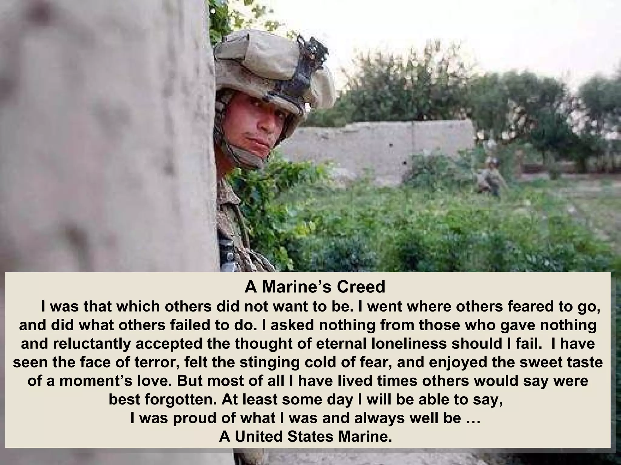 USMC - A Marine With A Rifle | PPT